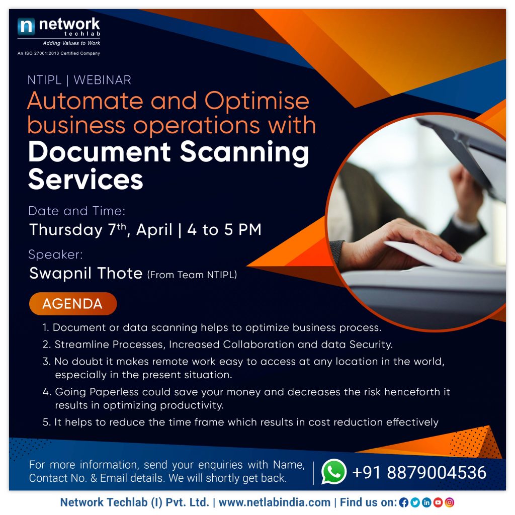 Document Scanning Services Webinar – Social Post | Network Techlab